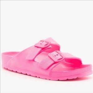 Shoes | Hot Girl Summer Slide Sandals Hot Pink | Poshmark